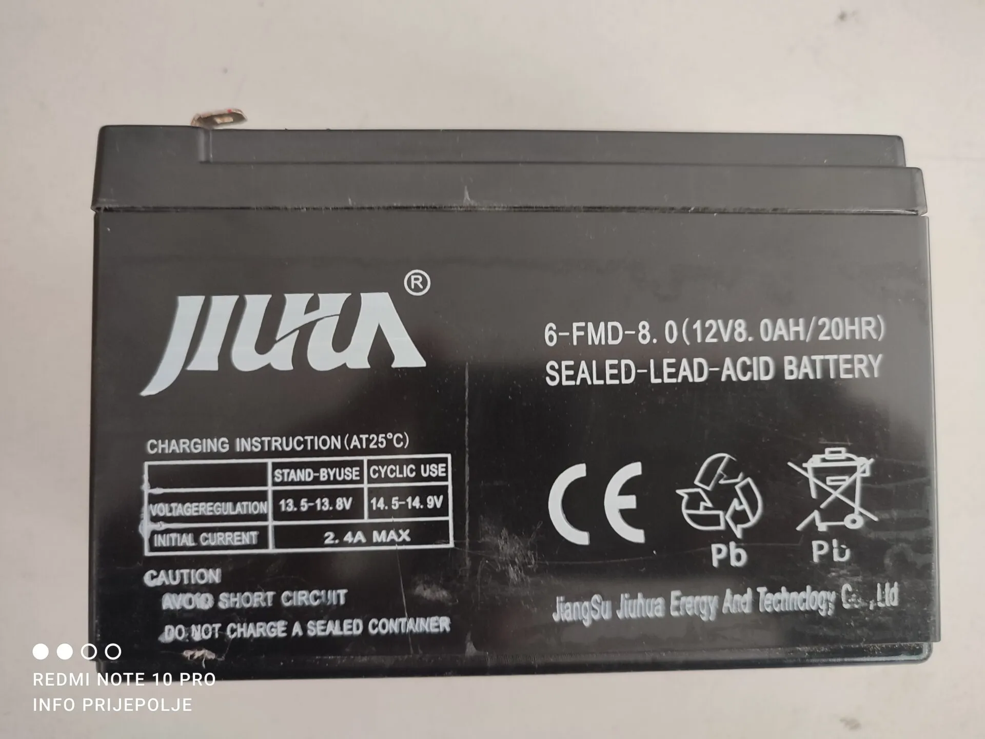 Baterija za akumulatorsku prskalicu / Baterija ledjne prskalice