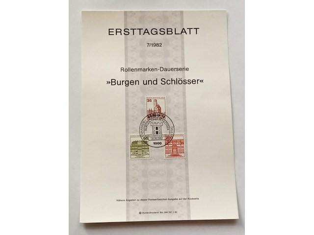 ETB Nemačka  - Burgen Und Schlosser - 1982.g