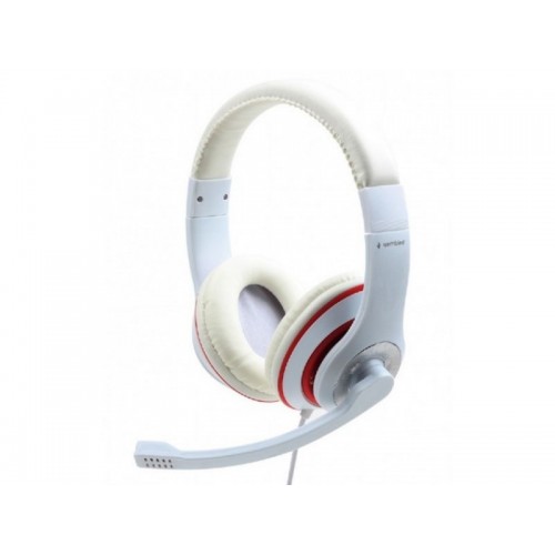 Gembird slusalica sa mikrofonom white-red