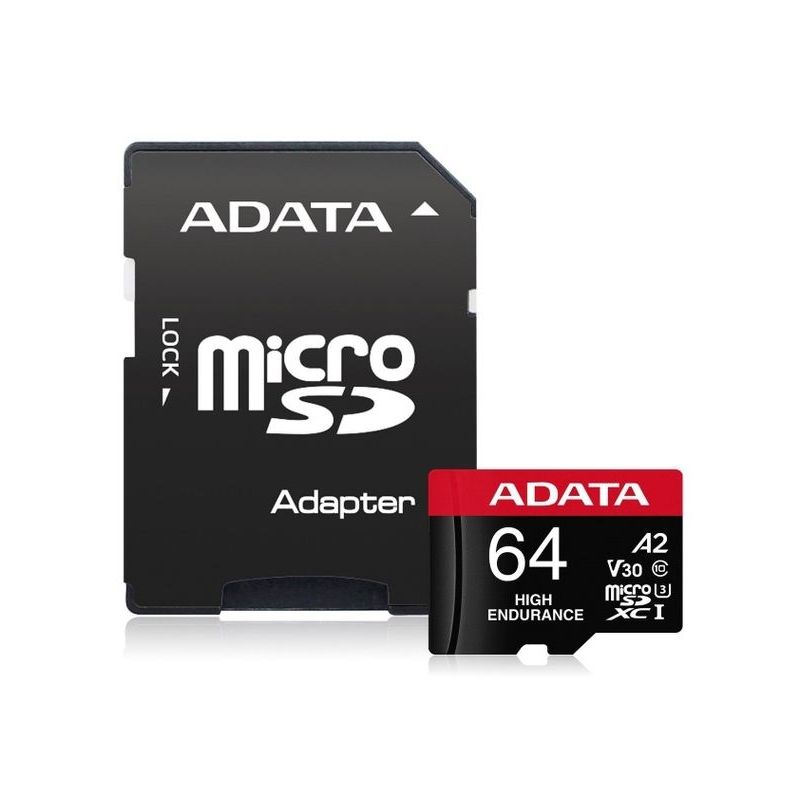 A-data UHS-I U3 MicroSDXC 64GB V30S class 10 + adapter AUSDX64GUI3V30SHA2-RA1