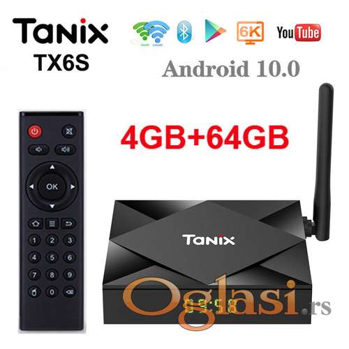 TX6 Android Smart Tv Box 4GB + 64GB 4K Ultra Hd Android 10