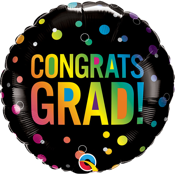 98488
18″ Foil Congrats Grad Ombre Dots