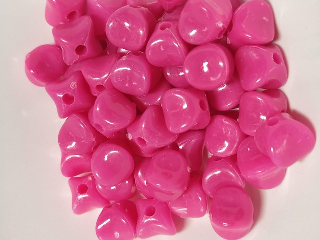 (A907) Akrilne perle Roze Detelina oblik 50kom