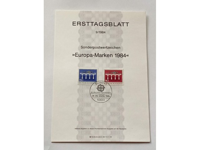 ETB Nemačka  - EUROPA Marken - 1984.g