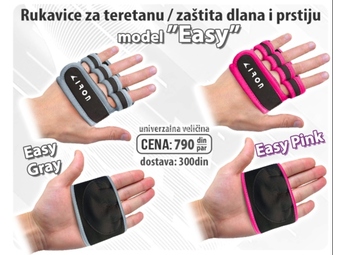 Rukavice za teretanu / zaštita dlana i prstiju - model Easy