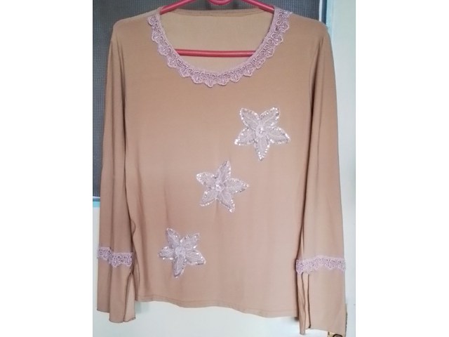 Bluza sa svetlucavim ruzicama