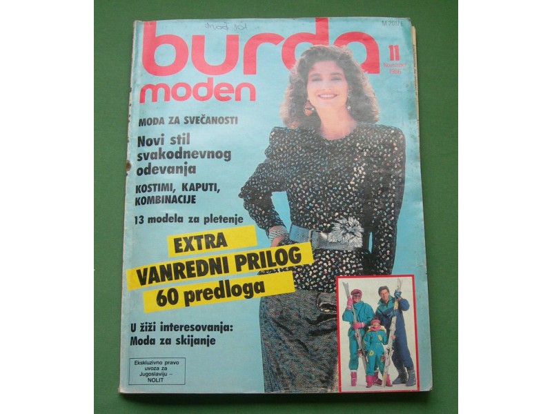 Burda, novembar 1986.