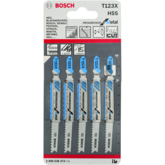 Bosch List ubodne testere za drvo i metal 5 kom T 123 XF, 2608638473