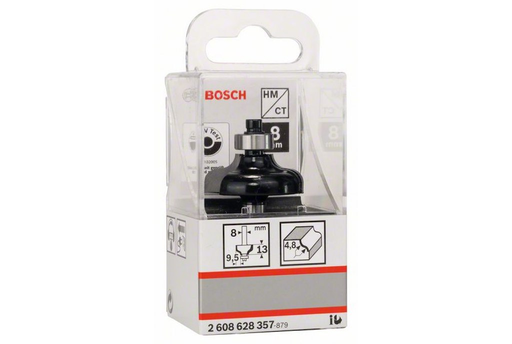 Bosch Profilno glodalo G 8 mm, R1 4,8 mm, D 31,8 mm, L 12,4 mm, G 54 mm, 2608628357