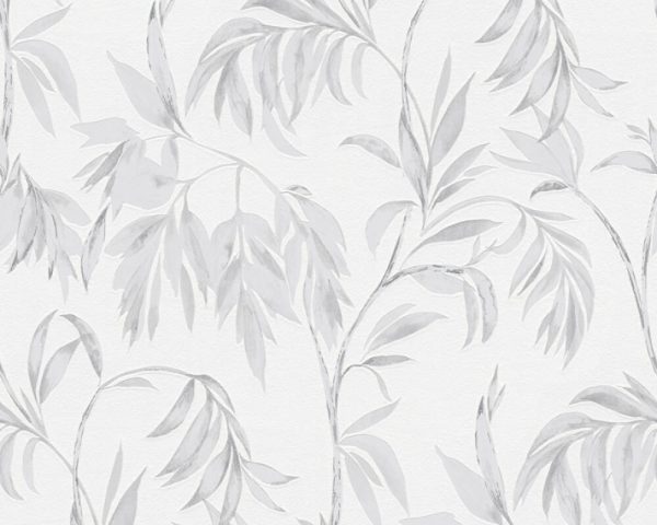 A.S. CRÉATION WALLPAPER «FLORAL, GREY, WHITE» 378302