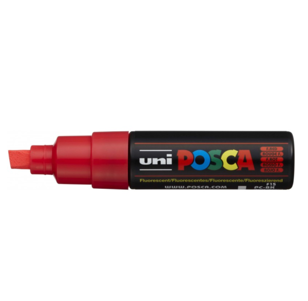 Uni POSCA Marker PC-8K, fluo red