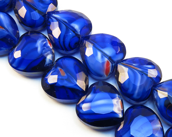 CMS16-352 Crystal Millefiori Srce – Royal Blue (1kom)