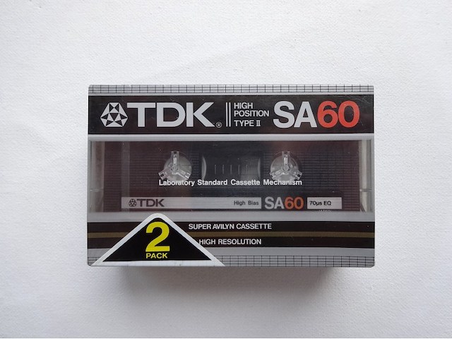 TDK SA60 Chrome kaseta 2Pak