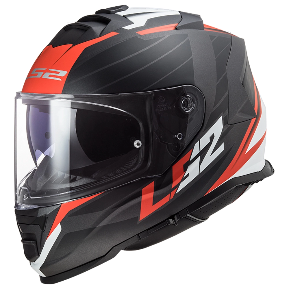 Kaciga za motor LS2 Full Face STORM NERVE mat crno crvena FF800