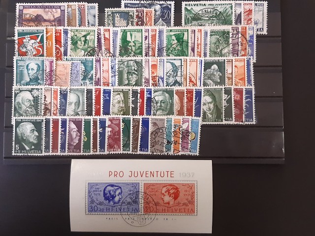Švajcarska-Pro Juventute 1929.-1950 #Žig. kolekcija