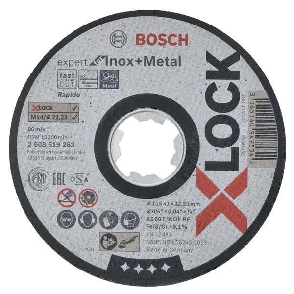 Bosch X-lock rezna ploča sfInox 115×1 ravna (2608619261)