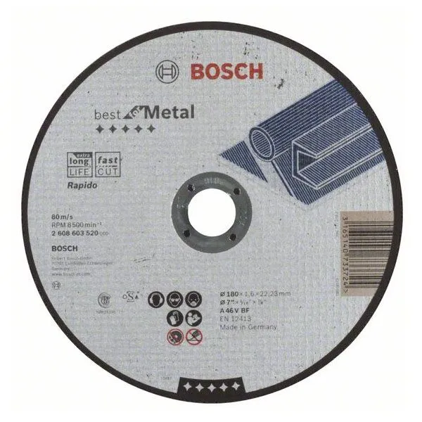 Bosch rezna ploča ravna 180×22,23×1,6mm 2608603520