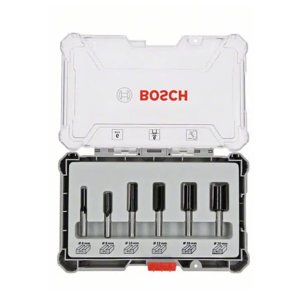 Bosch set ravnih glodala 6mm prihvat (6kom) 2607017465