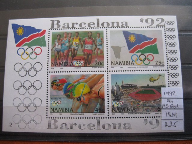 Blok, MNH, Namibia, Olimpijada OI Barcelona 1992.,