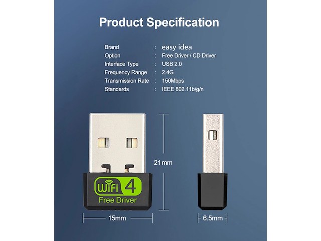 USB Wi-Fi adapter kartica 150 mbps