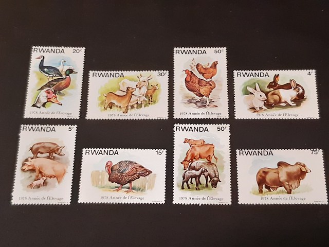 Ruanda 1978. - Fauna domaće životinje ** Kompl. ser.