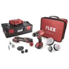 FLEX set akumulatorska polirka PXE 80 10.8-EC/2.5 kit + akumulatorski odvijač DD 2G 10.8-LD