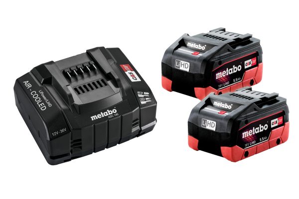METABO® Basic set 2x baterije LiHD 5.5Ah SE + 1x brzi punjač ASC 145