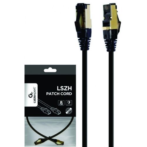 PP8-LSZHCU-BK-7.5M Gembird Mrezni kabl S/FTP Cat.8 LSZH patch cord, black 7,5m