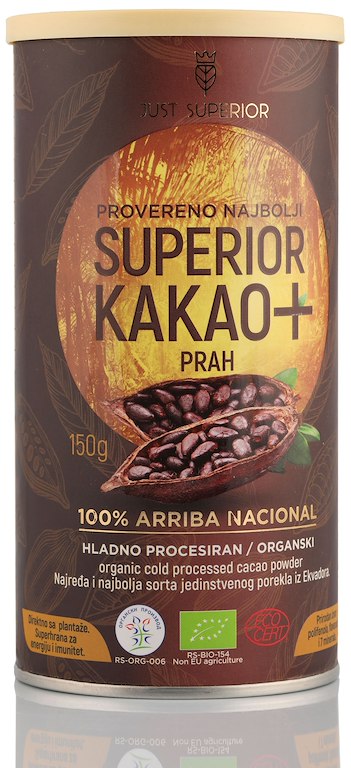 Kakao prah Arriba (organski proizvod) 150 g Just Superior