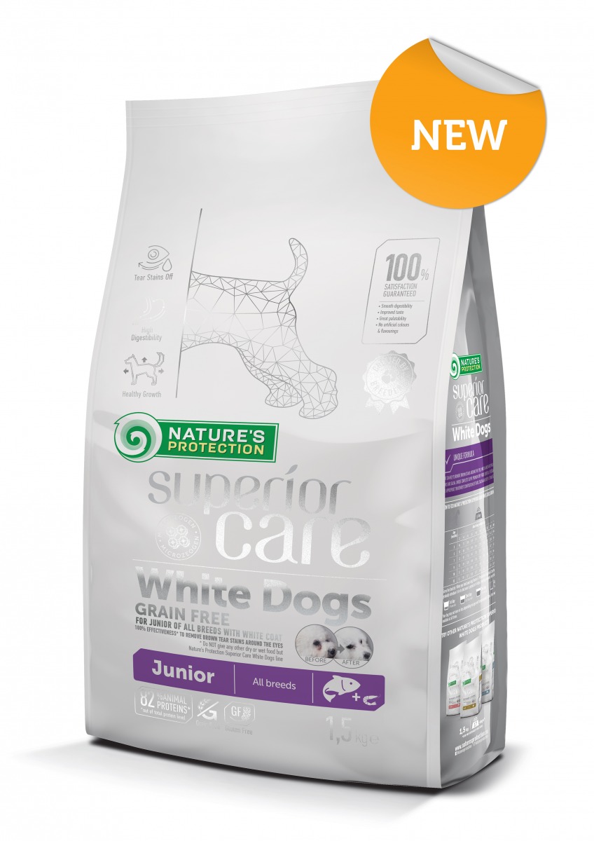 Nature's Protection SP White dog Starter - Hrana za bele pse svih rasa, bez žitarica, sa lososom