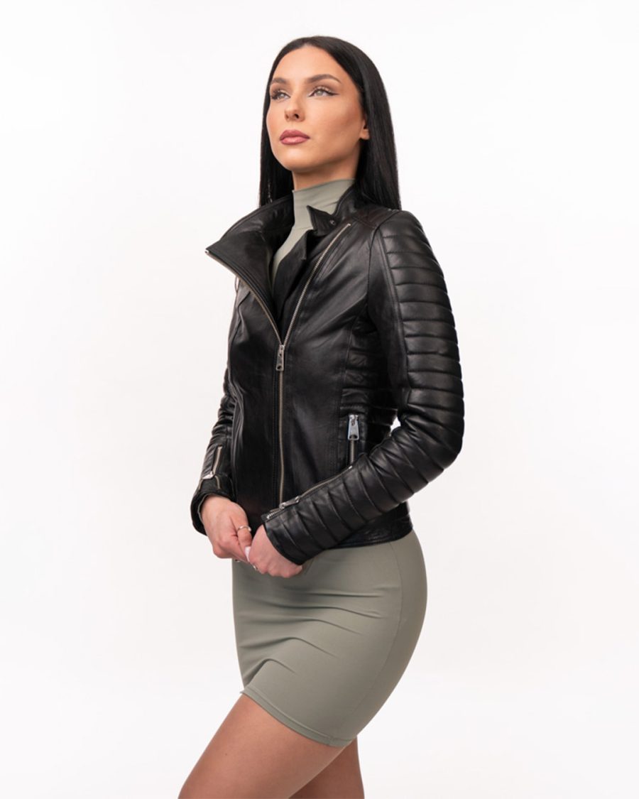 Ženska kožna jakna – Tina – Crna
