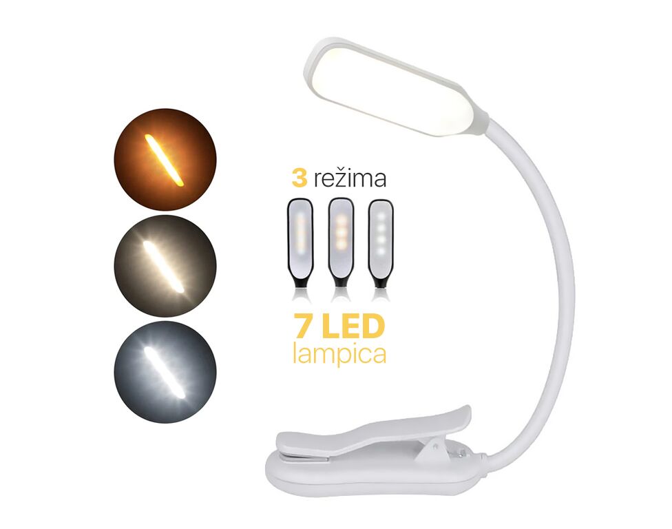 Led lampa EL01 bela
