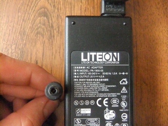 LiteOn adapter 20V 4.5A za laptop + GARANCIJA!