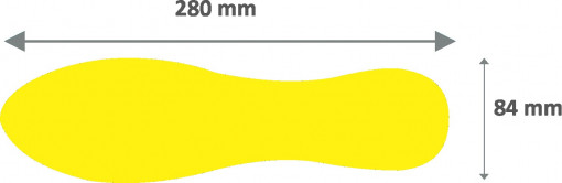 Simboli za podno obeležavanje "stopalo" 1/10 Tarifold žuta