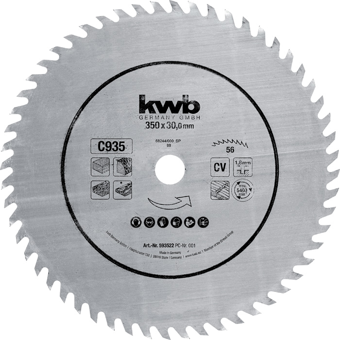 KWB 49593522 list za cirkular za drvo 350 x 30 mm, 935C
