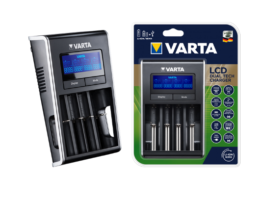 Varta punjač, LCD, Dual tech, 57676