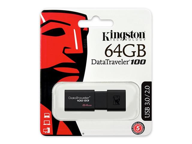Kingston USB fleš, 64GB, G3, DT100, USB3.1