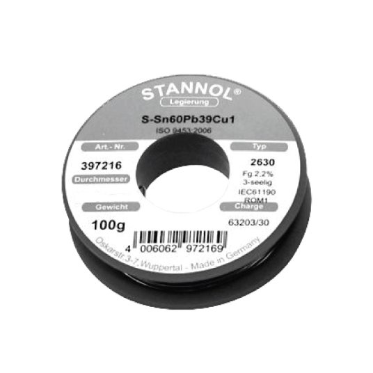 Stannol tinol žica, 0,50mm, 100g, Sn60Pb39Cu1