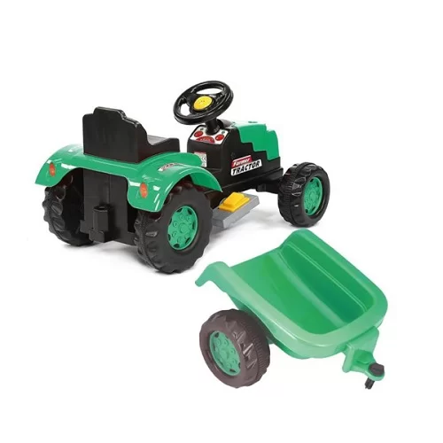 Traktor na akumulator sa prikolicom Zeleni
Traktor na akumulator sa prikolicom Zeleni