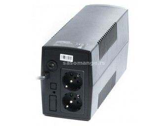 Gembird 650VA 390W AVR UPS, 2 x shuko output sockets, black EG-UPS-B650