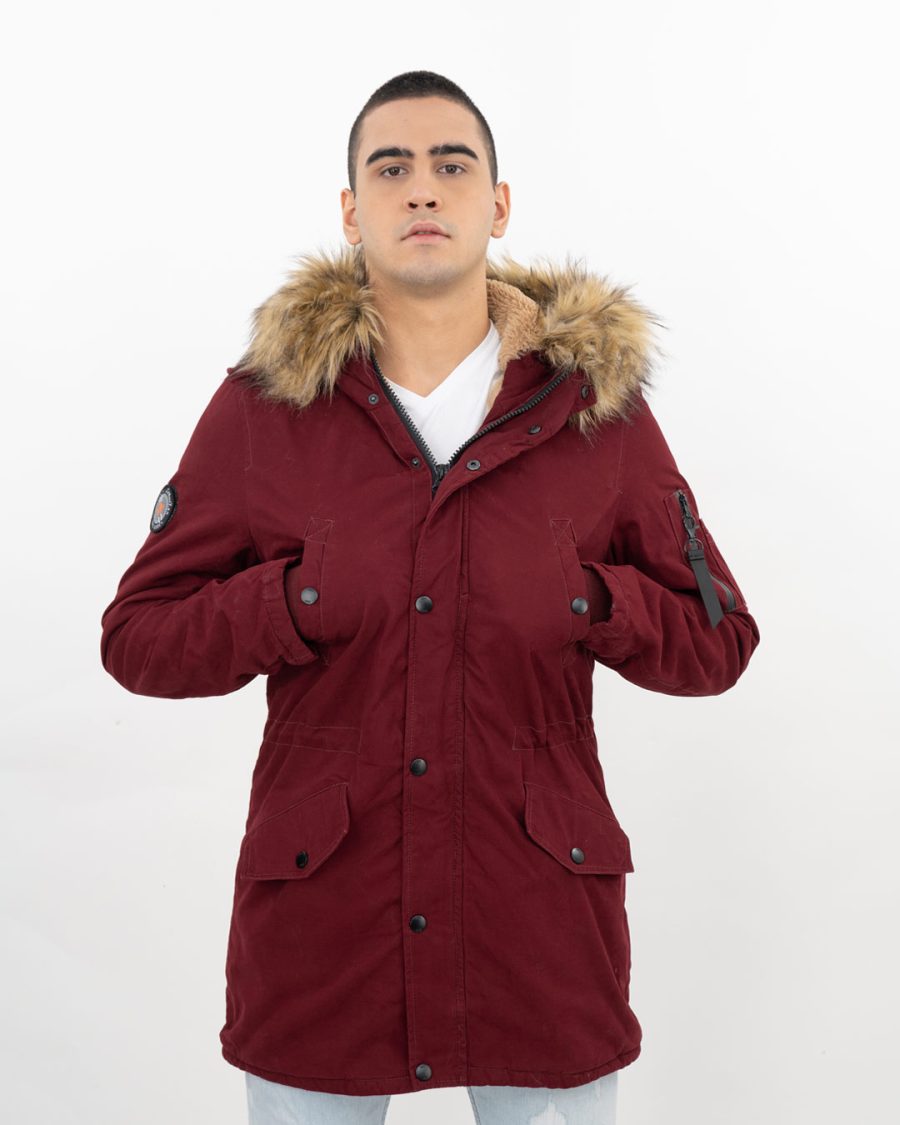 Muška zimska jakna – Parka – BM 53027 – Bordo