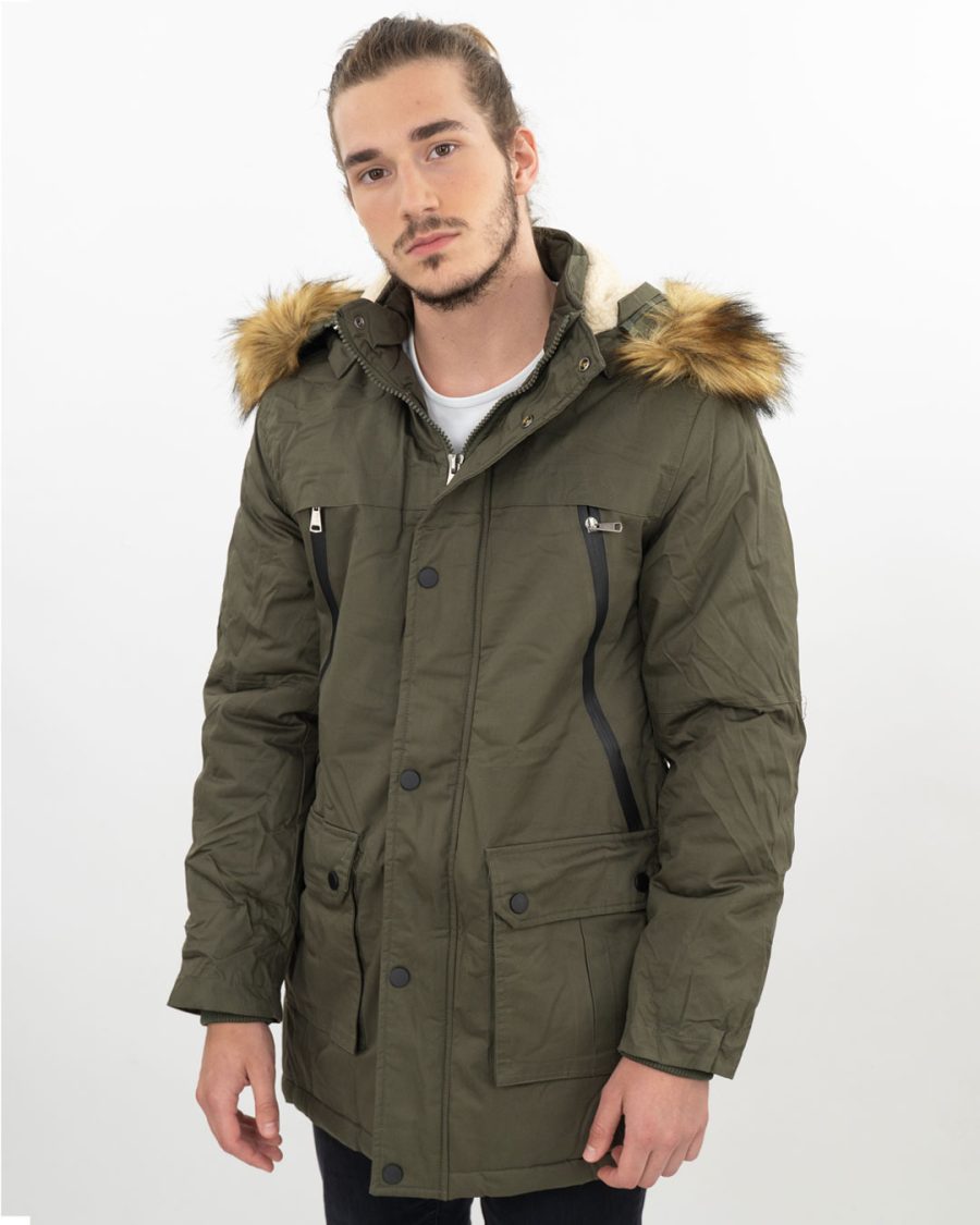 Muška zimska jakna – Sportska i Casual – BY 8135 – Zelena