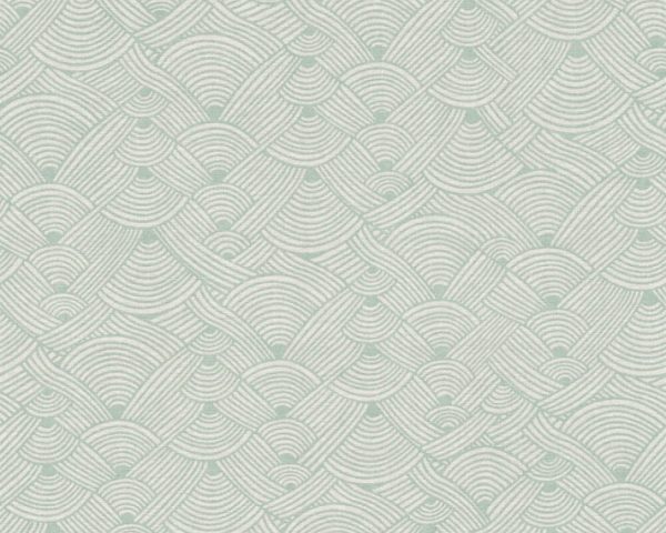 PRIVATE WALLS WALLPAPER «ETHNO, BLUE, GREEN, TURQUOISE, WHITE» 387423
