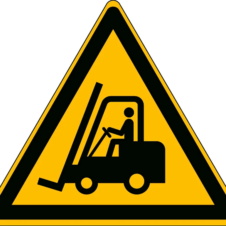 Znak upozorenja- viljuškari i druga vozila