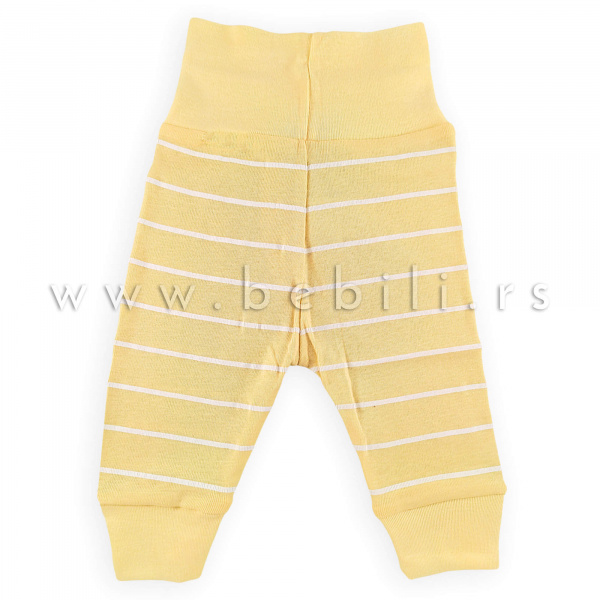 MyBaby Pamučne pantalonice za bebe Žute