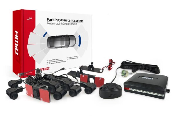 Senzori za parkiranje, rikverc, Zujalica 8 senzora crna, unutrašnji 16.5mm