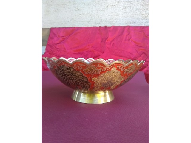 Indijska oslikana vaza od mesinga