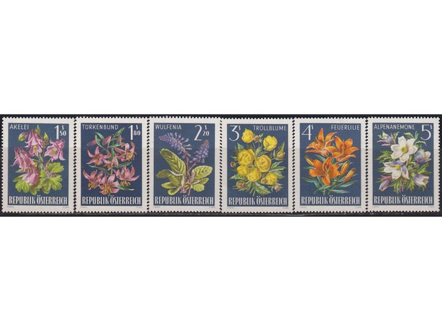 Austrija 1966 Alpska flora čisto