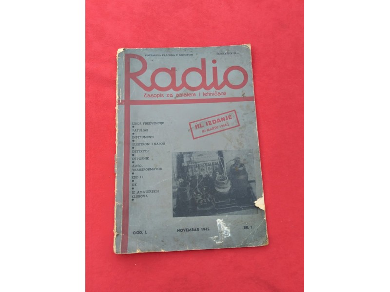 Radio časopis ... Br.1 iz 1945 god