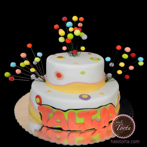 Loptice i tufnice torta – torte za devojčice